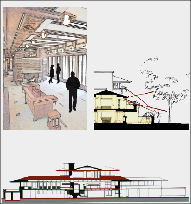 Robie House Elevation Drawings